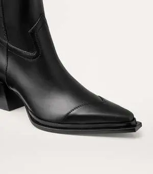 JIMMY CHOO Cece 60 Leather Ankle Boots - Black