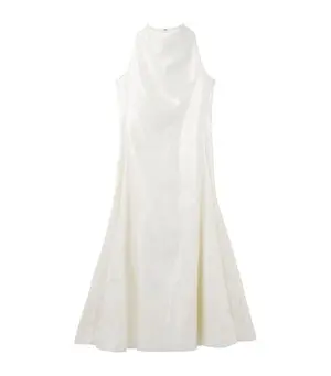 Alexander McQueen Silk-blend Tarpaulin Midi Dress