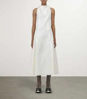 Alexander McQueen Silk-blend Tarpaulin Midi Dress