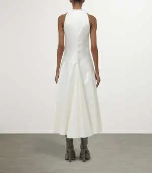Alexander McQueen Silk-blend Tarpaulin Midi Dress