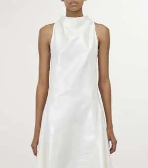Alexander McQueen Silk-blend Tarpaulin Midi Dress