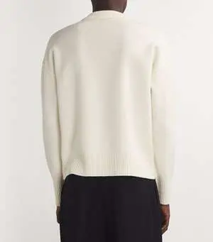 Ami Wool De Coeur Sweater - White