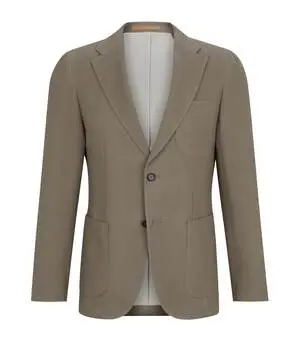 BOSS Virgin Wool-cotton Slim Blazer