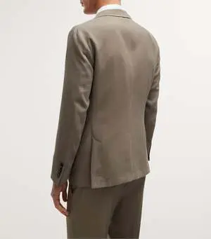 BOSS Virgin Wool-cotton Slim Blazer