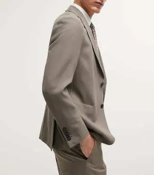 BOSS Virgin Wool-cotton Slim Blazer