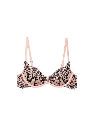 Fleur Du Mal Iris Lace Demi Bra - Bleached Apricot