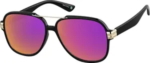 Zenni Aviator Full Rim Frame Sunglasses - Black