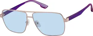 Zenni Aviator Full Rim Frame Sunglasses - Rose Gold