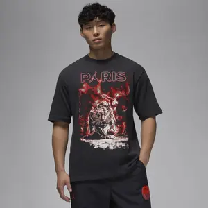 Jordan Paris Saint-Germain Graphic T-Shirt In Black - 14% Off