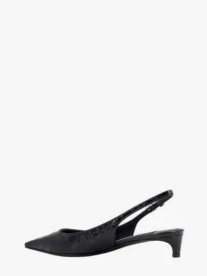 Dolce & Gabbana Crocodile Print Leather Slingbacks