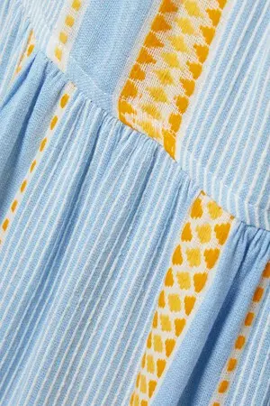 LEMLEM Jemari Striped Cotton-blend Gauze Midi Dress