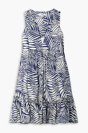 LEMLEM Tiered Printed Ecovero™voile Mini Dress