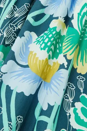EMPORIO SIRENUSE Loretta Floral-print Cotton-poplin Midi Dress