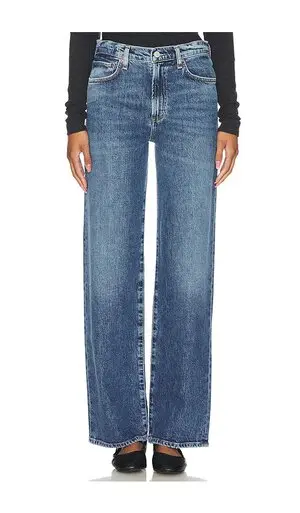 AGOLDE Harper Mid Rise Relaxed Straight Jeans - Denim-medium
