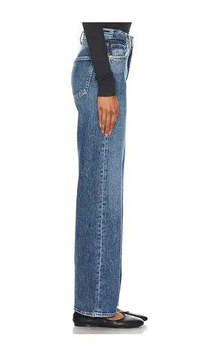 AGOLDE Harper Mid Rise Relaxed Straight Jeans - Denim-medium