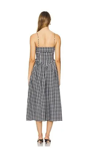 Ronny Kobo Barrett Fit & Flare Seersucker Midi Dress