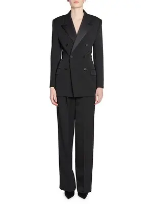 Saint Laurent Tuxedo Jacket In Grain De Poudre