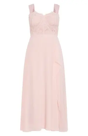 City Chic Sweet Evie Maxi Dress - Sweet Rose