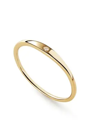 ANA LUISA Diamond Signet Ring - Gold