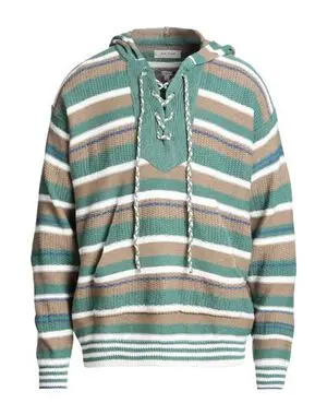 Nick Fouquet Striped Knit Hoodie - Sage Green