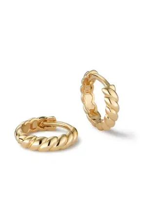 ANA LUISA 10k Recycled Solid Twisted Hoop Earrings - Gold