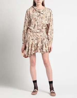 Isabel Marant Étoile Silk Mini Dress With Asymmetrical Tiered Design