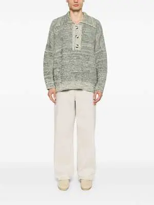 Nanushka Mélange Wool-blend Polo Top