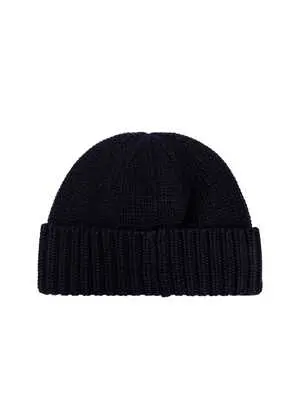 Woolrich Logo-intarsia Beanie - Blue