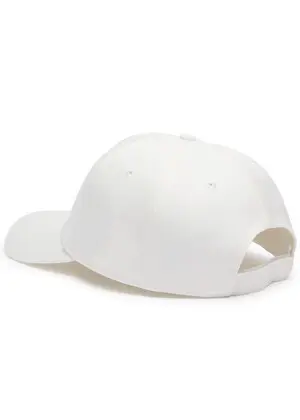 Moncler Logo Cotton Cap - White
