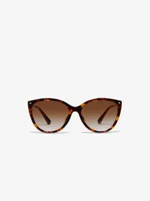 Michael Kors Brown Oversized Cat-Eye Sunglasses Atlanta Sunglasses in TORTOISE | Michael Kors [KZ] main image 4