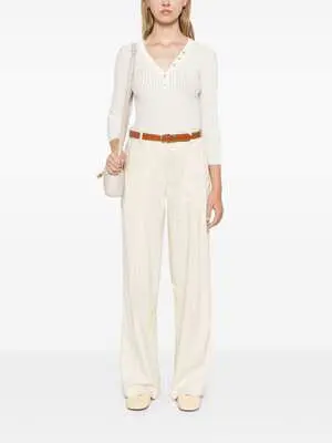 Elisabetta Franchi Ribbed Knit Jumper - White