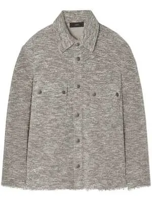 Alanui Raw-edge Mélange Cotton Overshirt