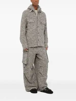 Alanui Raw-edge Mélange Cotton Overshirt