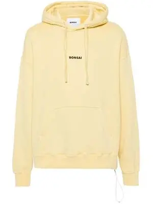 BONSAI Logo-print Hoodie - Yellow