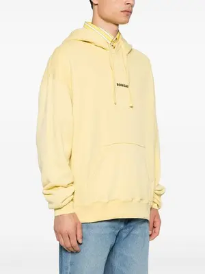BONSAI Logo-print Hoodie - Yellow