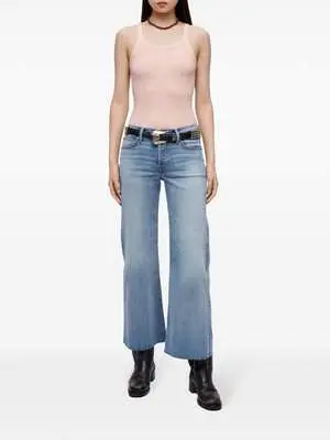 RE/DONE Mid-rise Wide Cropped Jeans - Blue