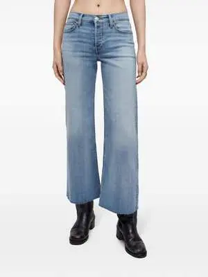 RE/DONE Mid-rise Wide Cropped Jeans - Blue