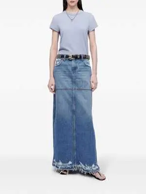 RE/DONE Split Mid-rise Denim Skirt