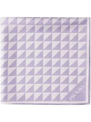 Prada Triangle-logo Scarf - Purple