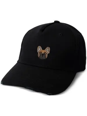 PELO FOUNDATION Cotton Cap With Bouledogue Patch - Black