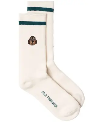 PELO FOUNDATION Yorkshire-patch Socks - White