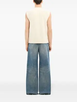 COURREGES V-neck Sleeveless Sweater - Neutrals