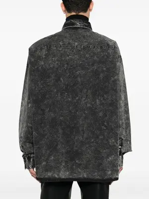 DIESEL® Acid-wash Logo-embroidered Shirt