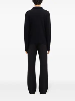 COURREGES Cotton-wool Blend Polo Shirt - Black
