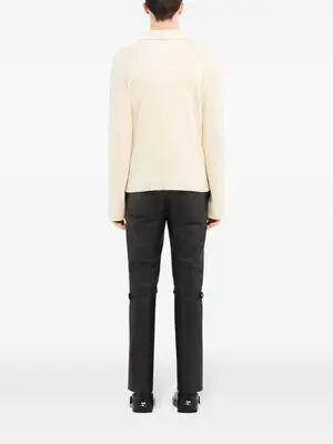COURREGES Cotton-wool Blend Polo Shirt - Neutrals
