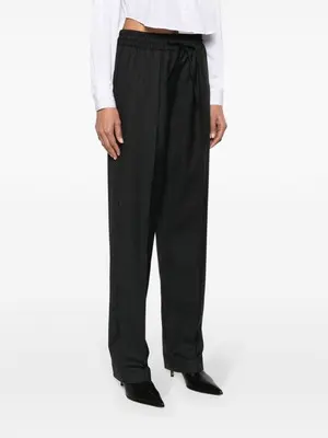 Isabel Marant Étoile Liska Plaid Wool Trousers - Grey