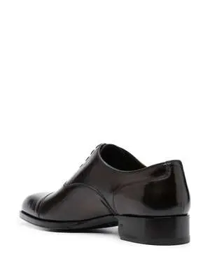 TOM FORD Elkan Lace-up Leather Oxford Shoes - Brown