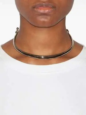 Isabel Marant Étoile Tone Brass Choker Necklace - Silver