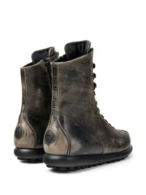 Camper Ariel Leather Lace-up Boots - Brown