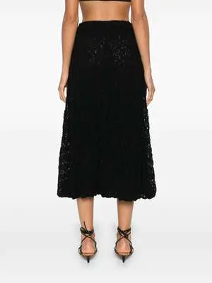 JIL SANDER Lace-embroidered Midi Skirt